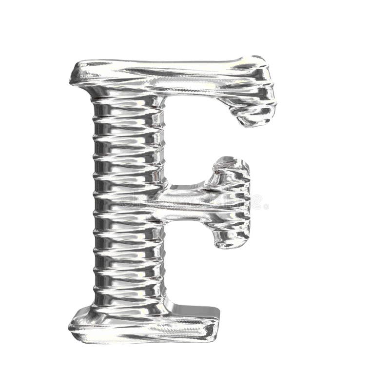 The Symbol 3d Made of Silver. Letter F Stock Vector - Illustration of ...