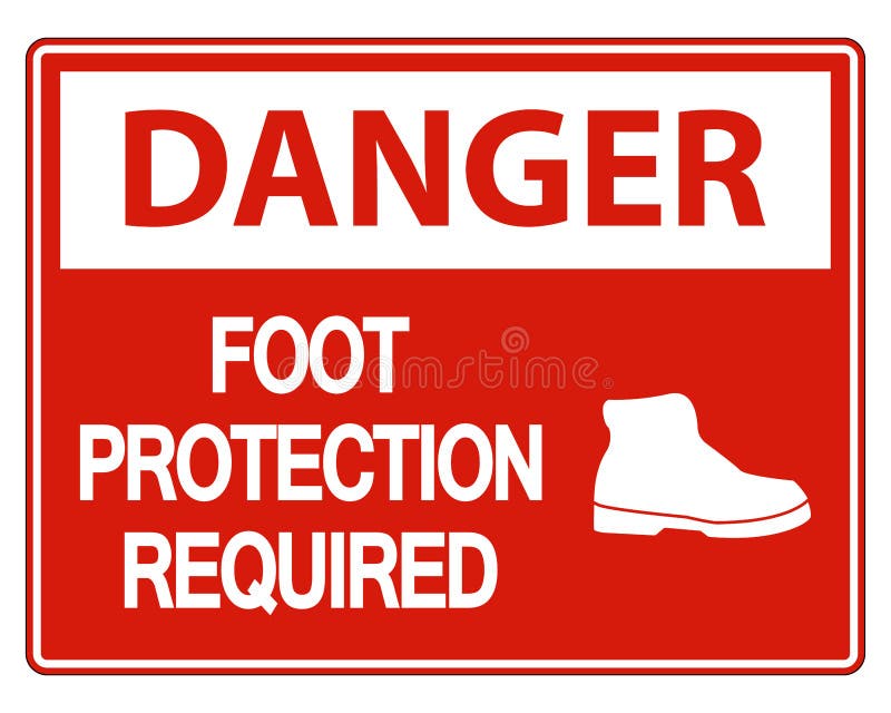 Danger Foot Crush Force from Above Symbol Sign, Vector Illustration ...