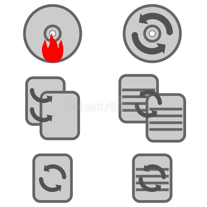 The Symbol Data Processing Grey and Red. Stock Vector - Illustration of ...