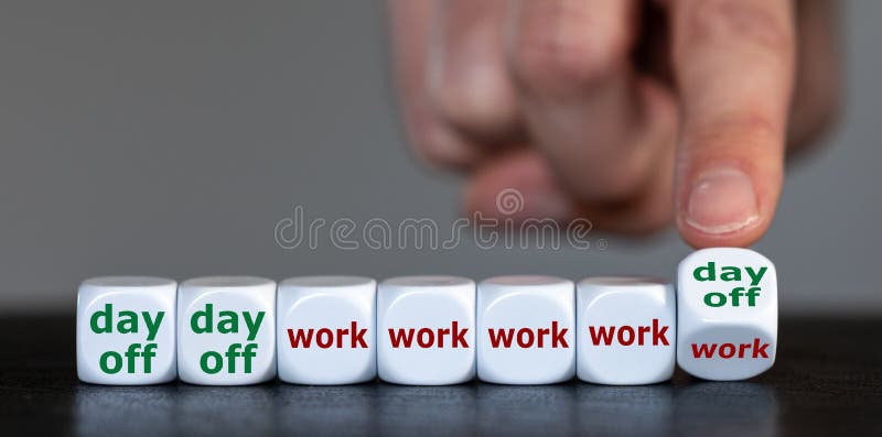 Symbol for a 4 Day Work Week. Stock Image - Image of idea, short: 259422743