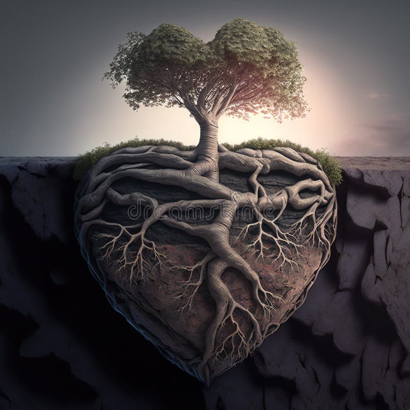 Rooted in Love AI Generated Stock Illustration - Illustration of font ...