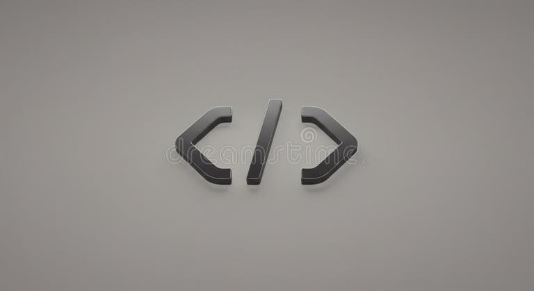 Symbol Depicting a Pair of Angled Brackets with a Forward Slash between ...