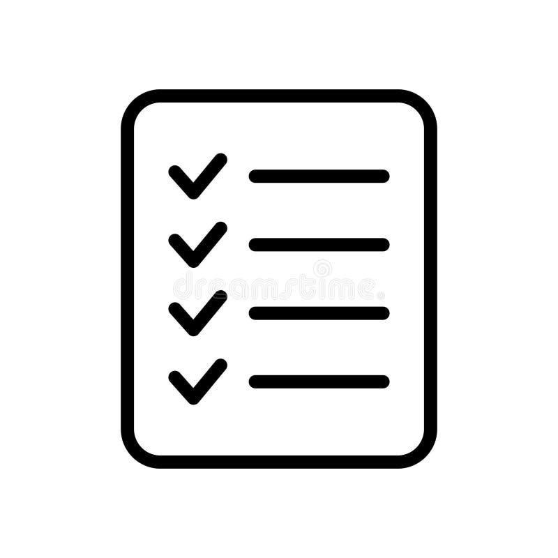 Symbol Der Checkliste. Symbol. Vektor Abbildung - Illustration von büro ...