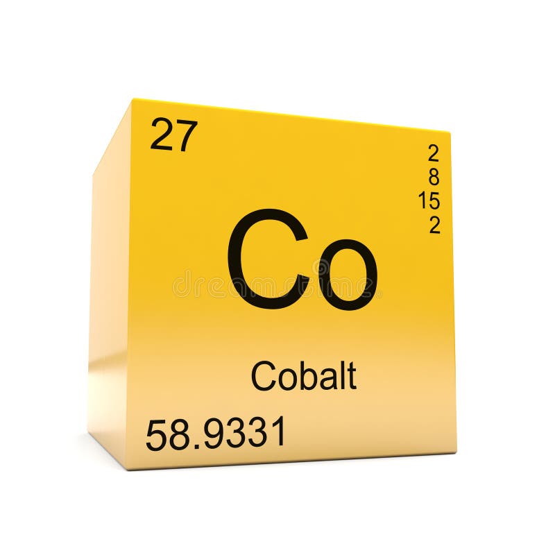 Kobalt Des Chemischen Elements Vom Periodensystem Stock Abbildung ...