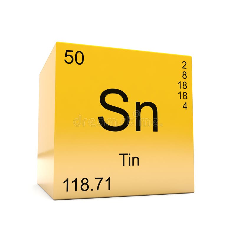 Zinn Des Chemischen Elements Vom Periodensystem Stock Abbildung ...