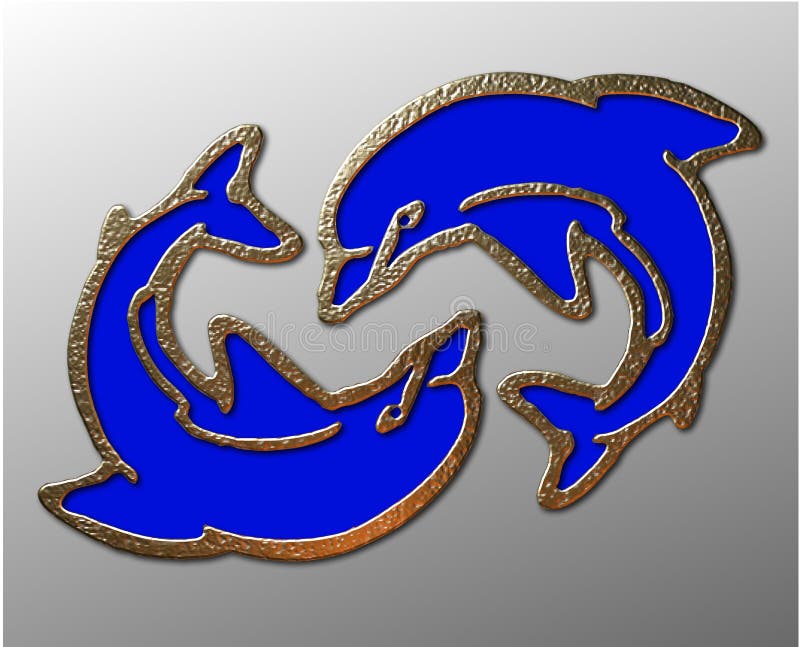 Symbol des Delphin-3D stock abbildung. Illustration von säugetier ...
