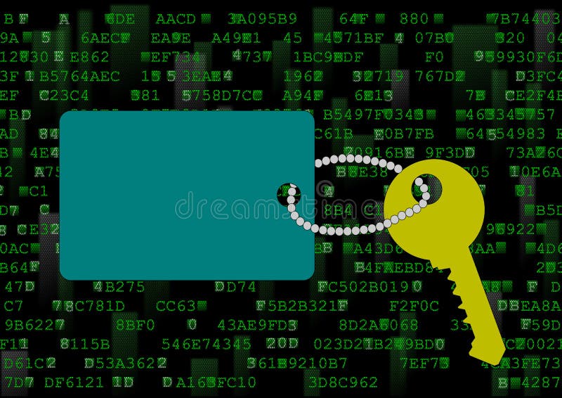 It is a Symbol of a Digital Key. Stock Illustration - Illustration of ...