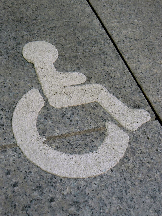Symbol for the Disabled on the Ground Stock Illustration - Illustration ...