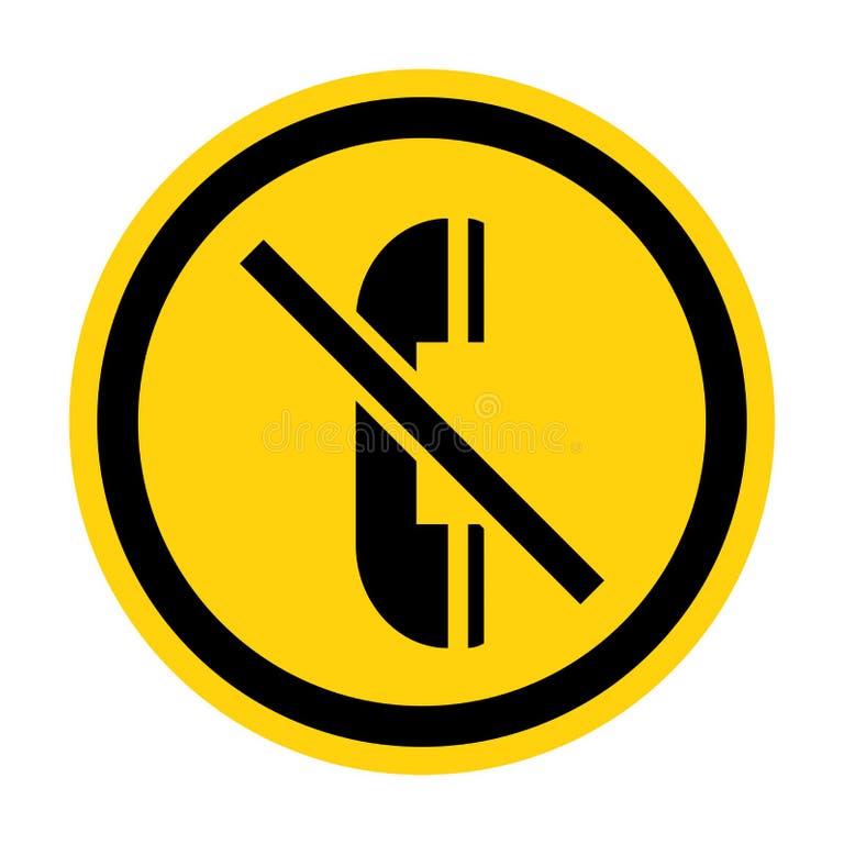 Symbol Do Not Use the Phone Stock Vector - Illustration of flat ...
