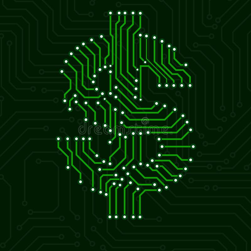 Symbol of Dollar. Circuit Board Stock Vector - Illustration of bank ...