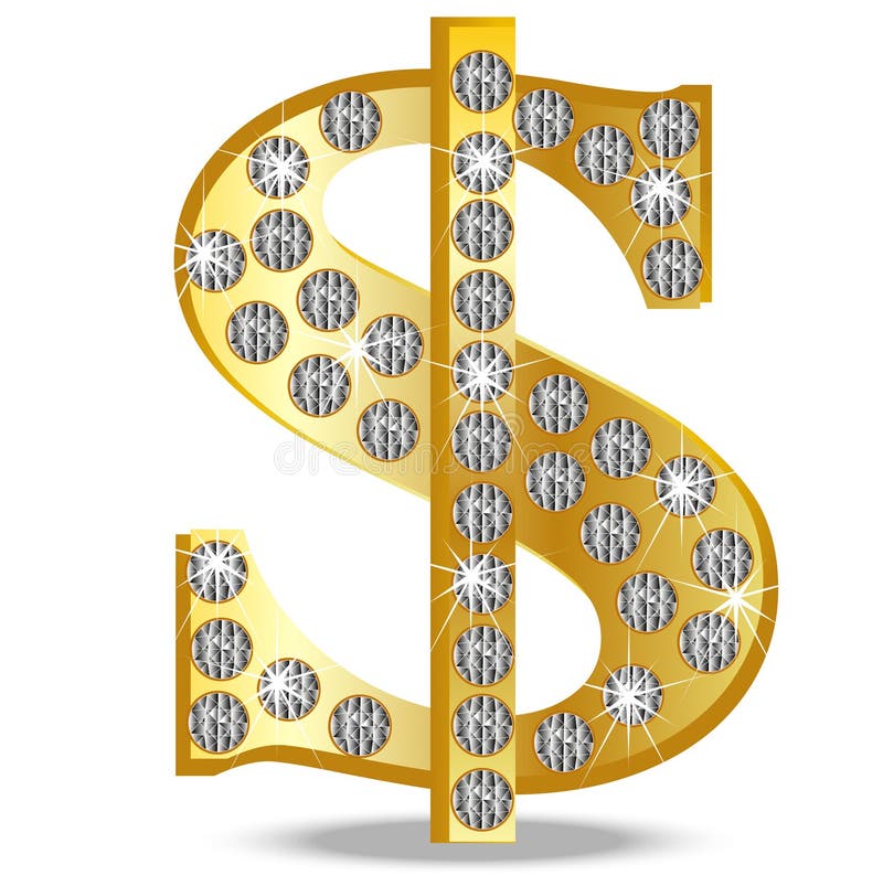 Gold Diamond Money Sign