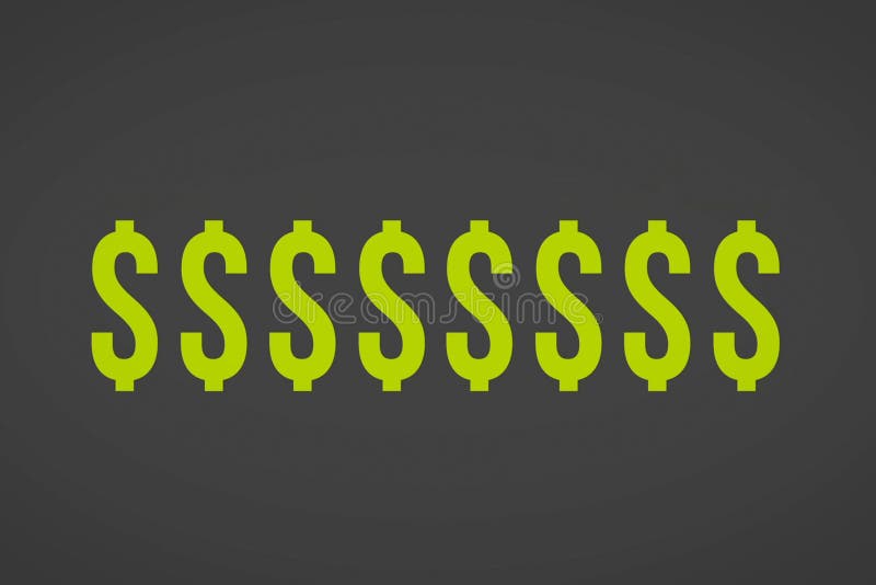 Symbol of Dollars on a Gray Background. Dollar Sign Stock Illustration ...