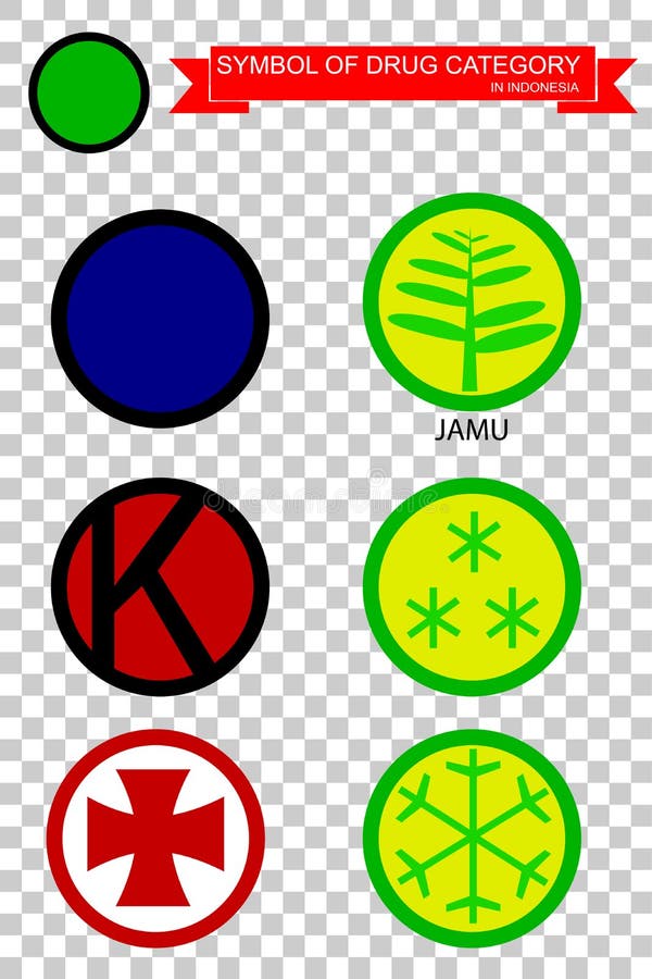 Symbol of Drug Classification in Indonesia Stock Vector - Illustration ...