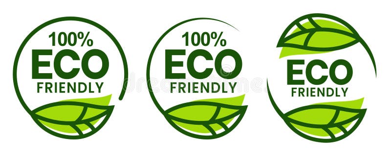 Set of Eco Friendly Icons. Ecologic Food Stamps. Organic Natural Food ...