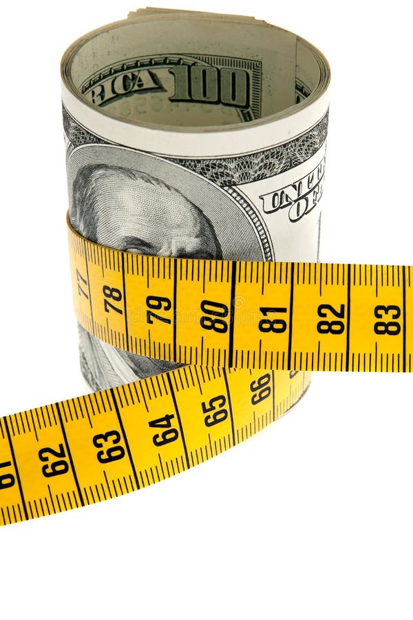 Symbol Economy Package with Dollar Bill and Tape Stock Image - Image of ...
