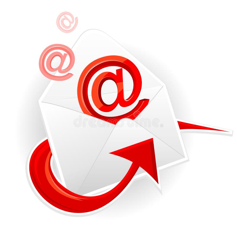 Symbol email and envelope stock vector. Illustration of letter - 33358764