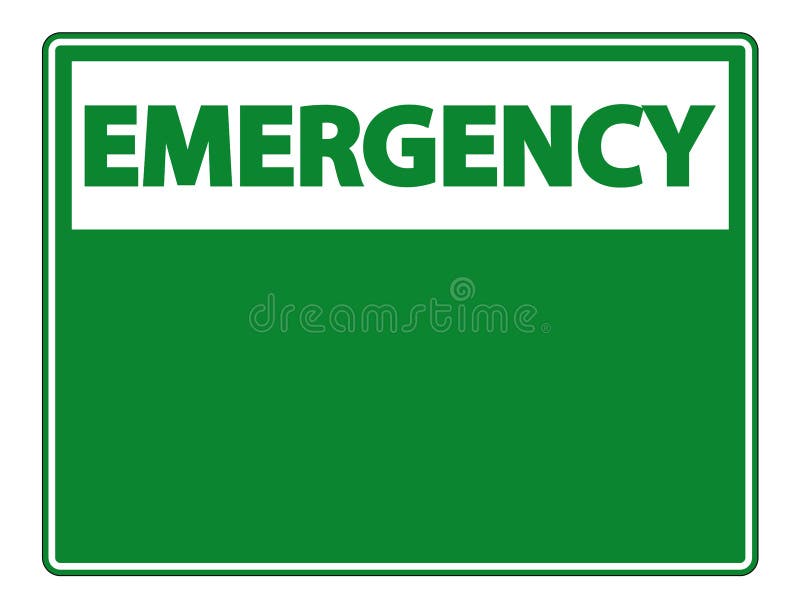 Emergency Sign Safety Shoes and Vest Required with PPE Symbols on White ...