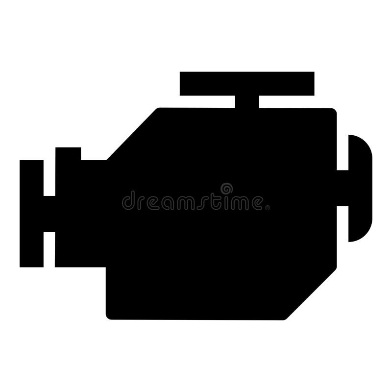 Symbol Engine Car Icon Black Color Vector Illustration Image Flat Style ...