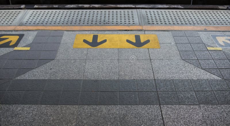 Symbol for Enter and Exit Rail Train on Platform Stock Image - Image of ...