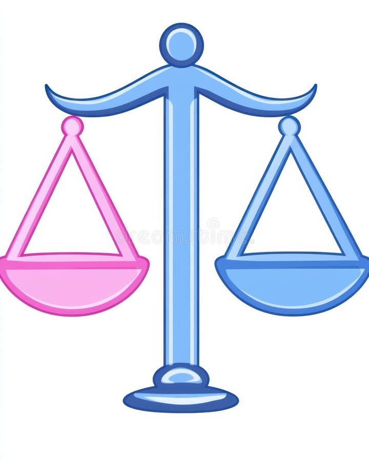 Symbol of Equality Balances Colors of Justice and Unity in Harmonious ...