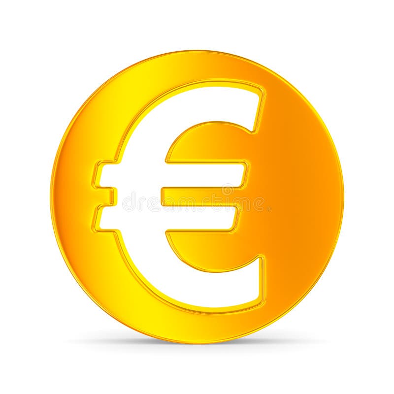 Symbol Euro on White Background. Isolated 3D Illustration Stock ...