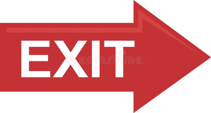 Symbol exit arrow concept stock illustration. Illustration of text ...