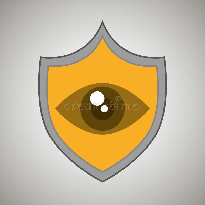 Symbol eye alert data stock illustration. Illustration of danger - 83160000