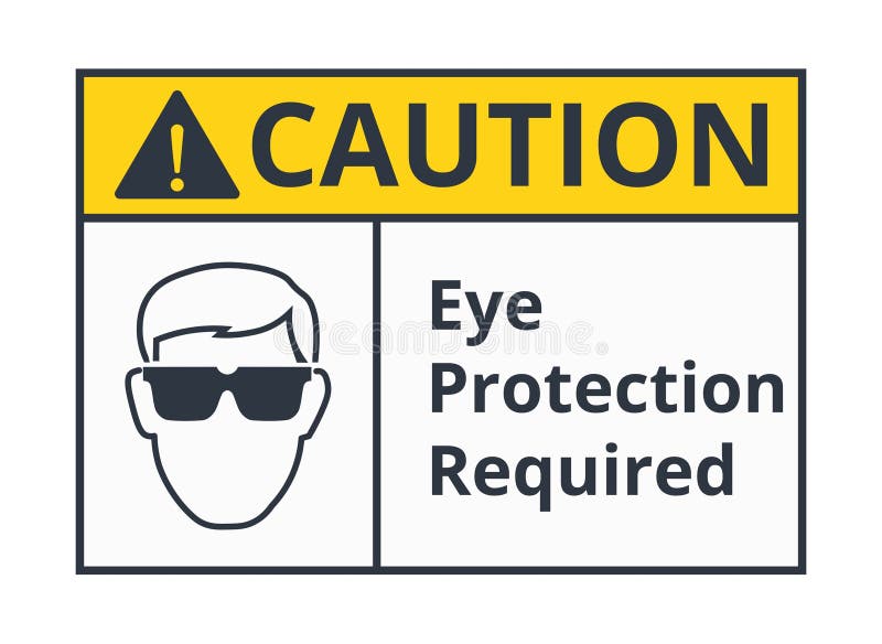 Symbol for Eye Protection Required Stock Vector - Illustration of ...