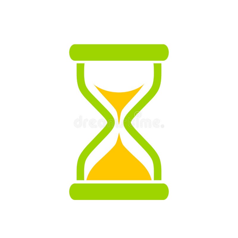 Isolerad Symbol För Timglas Tid Stock Illustrationer - Illustration av ...