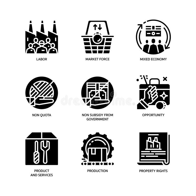 Symbol FÃ¼r Marktwirtschaft Vektor Abbildung - Illustration von ...