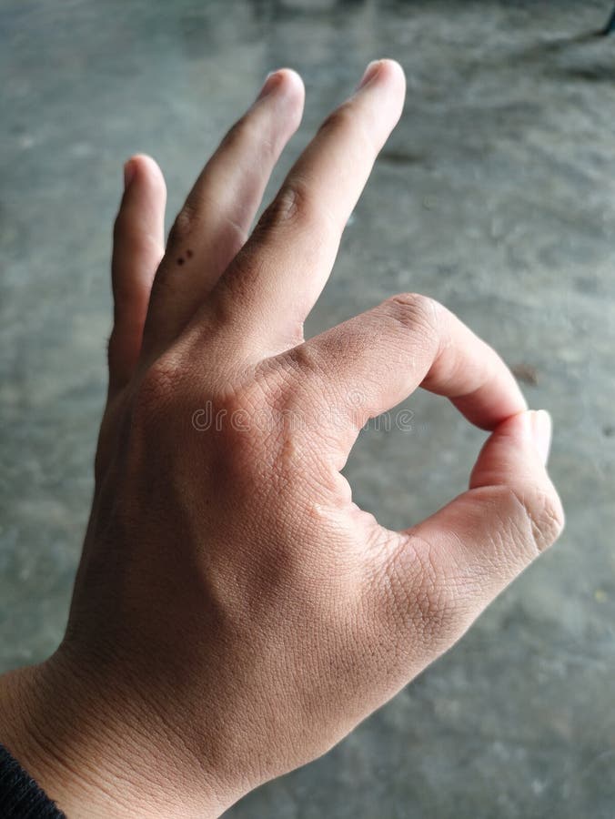 A Symbol that is Familiar in the World Stock Image - Image of finger ...