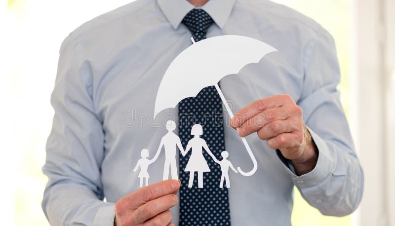 Concept of family coverage stock image. Image of protection - 143027713