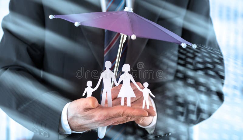 Concept of Family Protection; Light Effect Stock Image - Image of agent ...