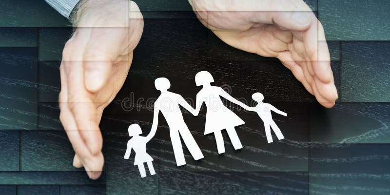 Concept of Family Coverage, Geometric Pattern Stock Image - Image of ...