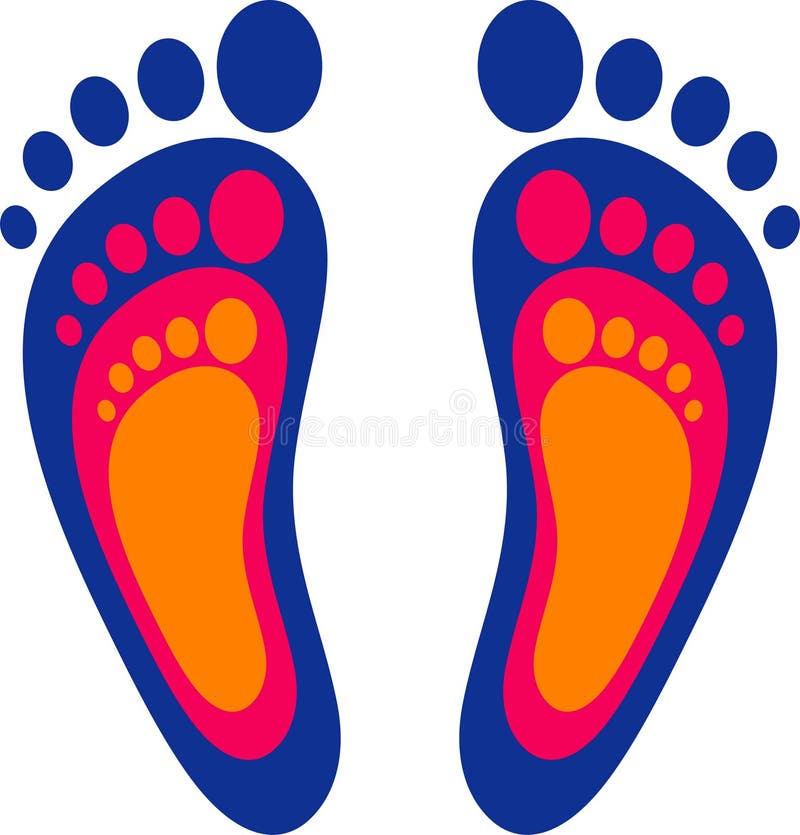 Symbol of the Family: Three Footprints Stock Vector - Illustration of ...