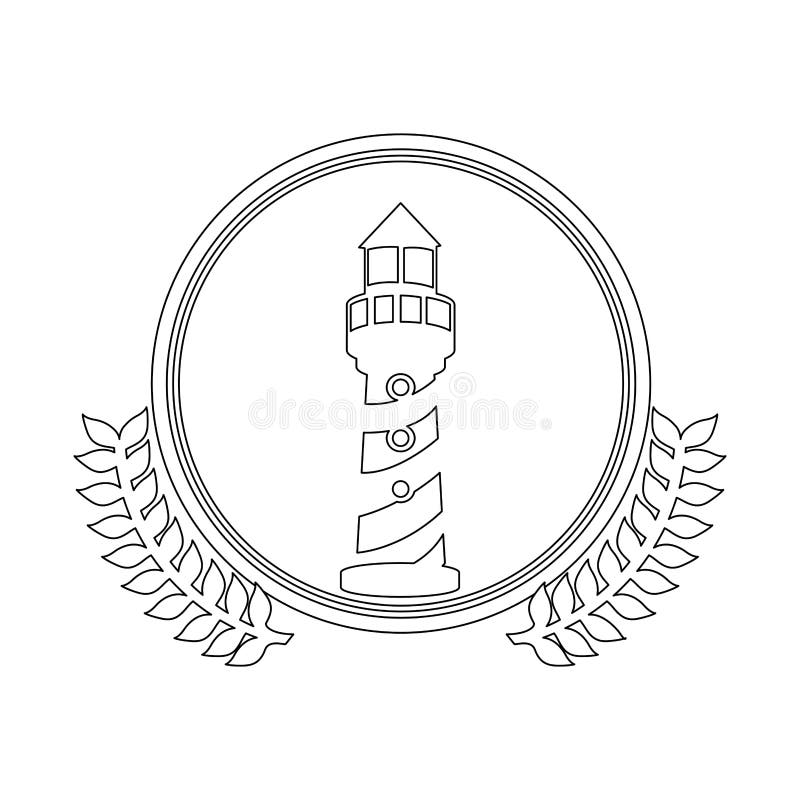 Symbol Figure Lighthouse Icon Stock Illustration - Illustration of ...