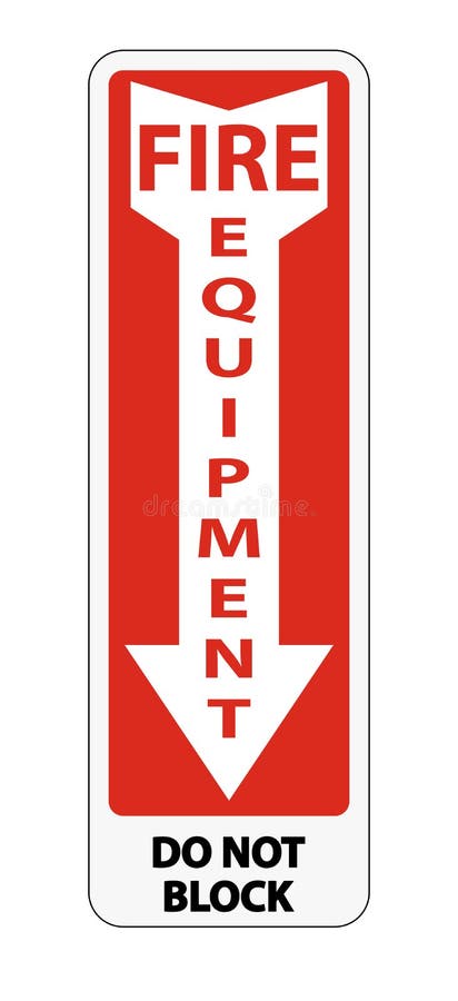 Fire Extinguisher Do Not Block Sign Stock Illustrations – 93 Fire ...
