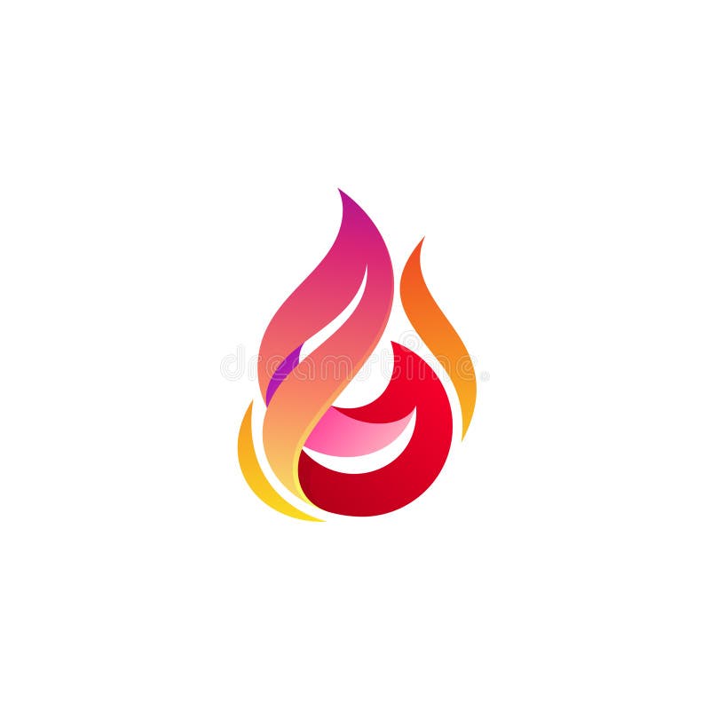 Symbol Fire Logo, Flame Icon Template, Red Color Stock Vector ...