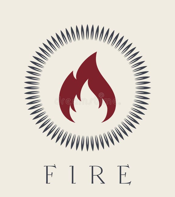 Symbol of Fire. Sign and Label Campfire. Flame Icon Vector Symbol Stock ...