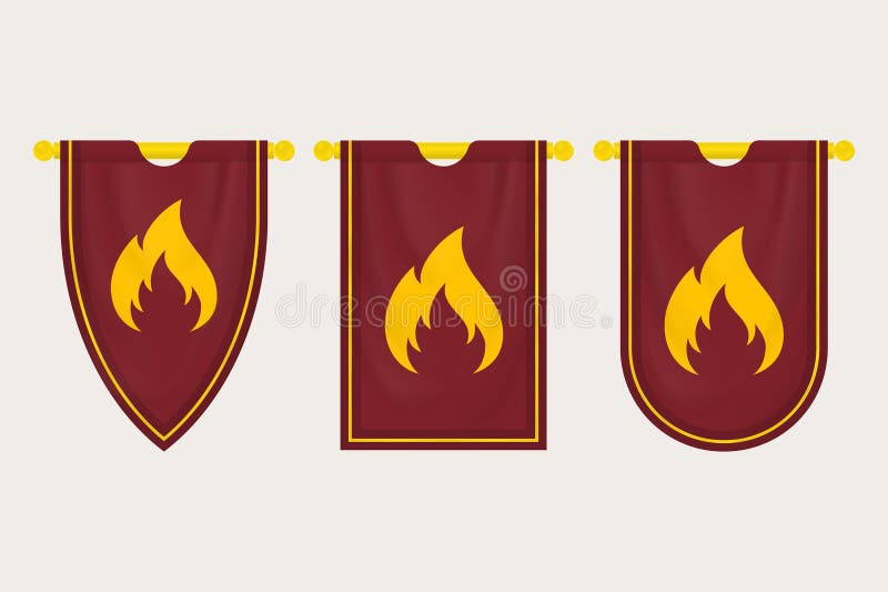 Symbol of Fire. Sign and Label Campfire. Flame Icon Vector Symbol Stock ...