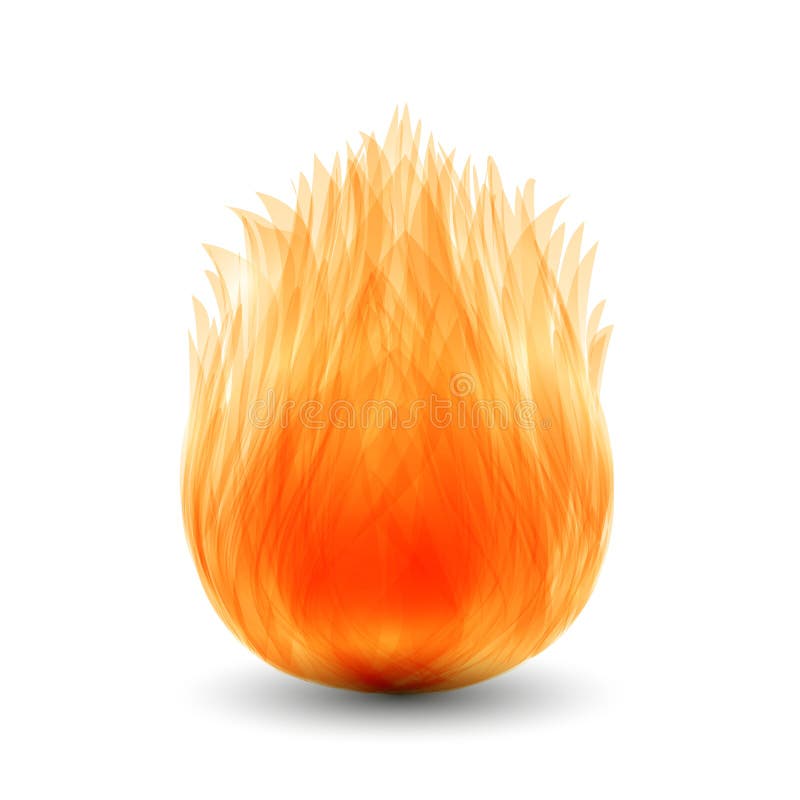 Symbol of Fire on White Background Stock Vector - Illustration of ...