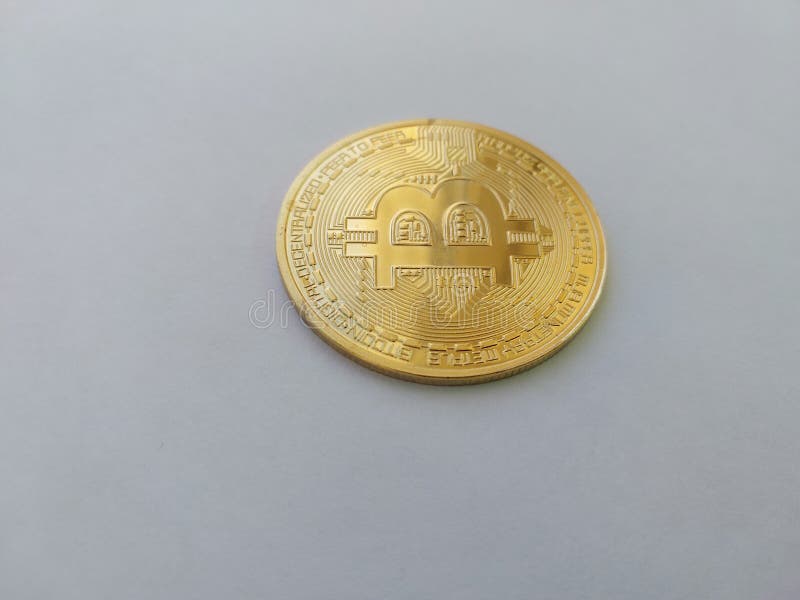 Symbol of the First Cryptocurrency Bitcoin Stock Photo - Image of ...