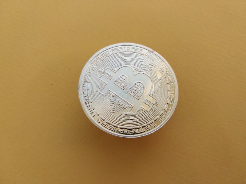 Symbol of the First Cryptocurrency Bitcoin Stock Image - Image of ...