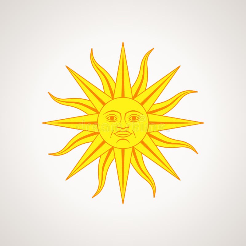 Symbol from the Flag of Uruguay Stock Illustration - Illustration of ...