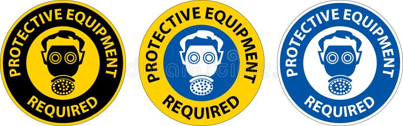 Symbol Floor Sign, Protective Equipment Required Stock Vector ...