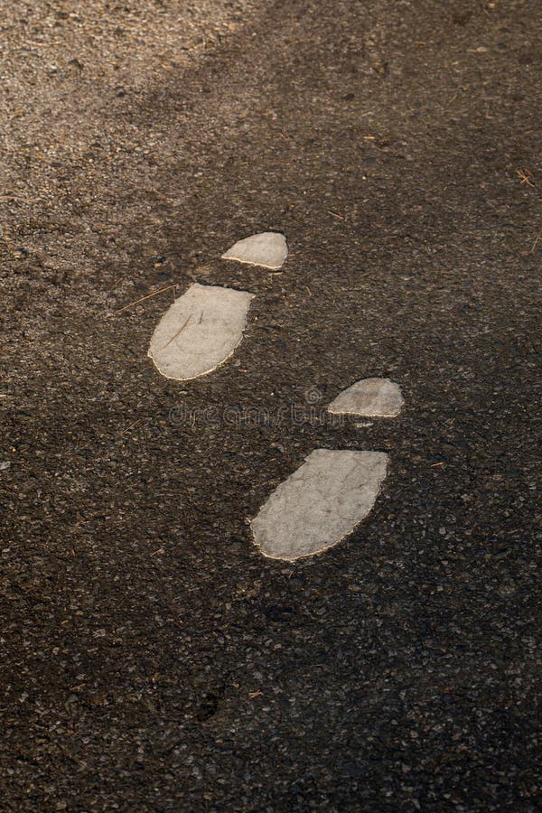 Symbol of foot walk lane stock photo. Image of floor - 54616294