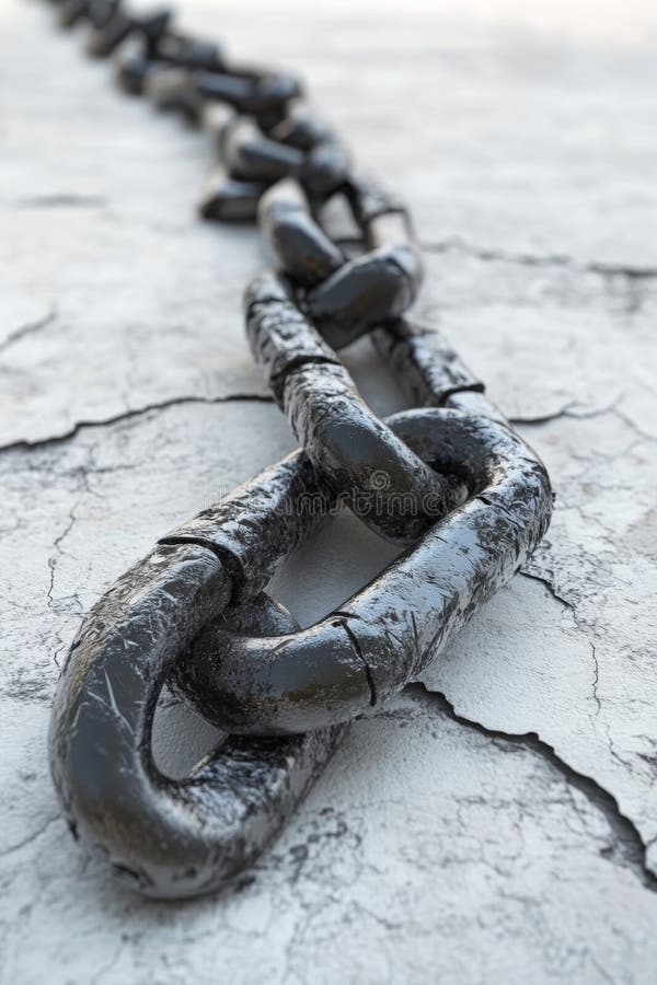 Symbol of Freedom: Broken Chain Close-Up Stock Illustration ...