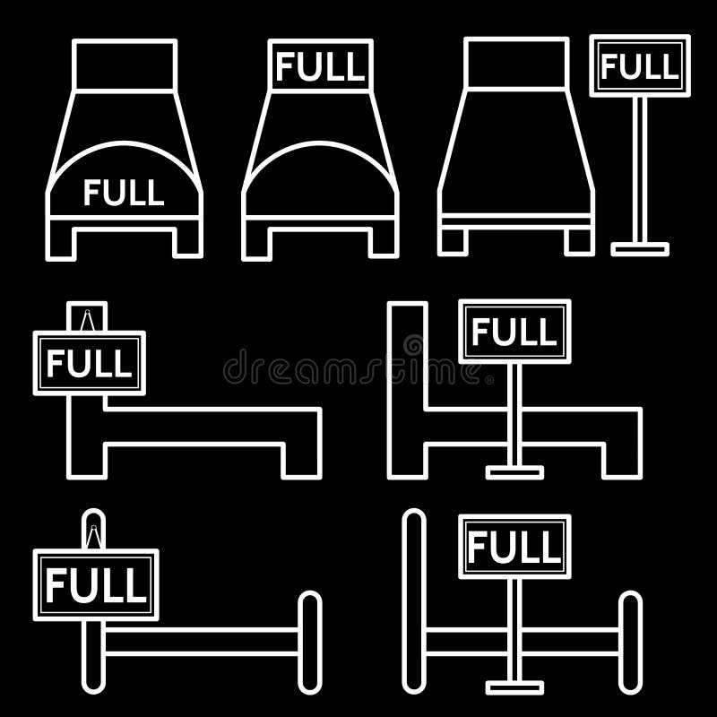 Symbol of a full bed. stock vector. Illustration of object - 177233395