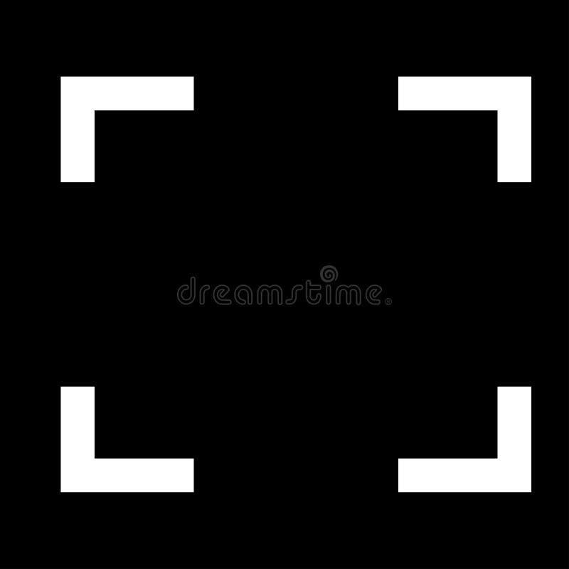 Symbol Full Screen White Color Icon . Stock Vector - Illustration of ...