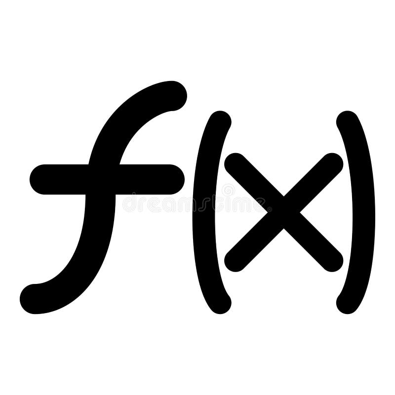 Symbol Function Icon Black Color Illustration Flat Style Simple Image ...